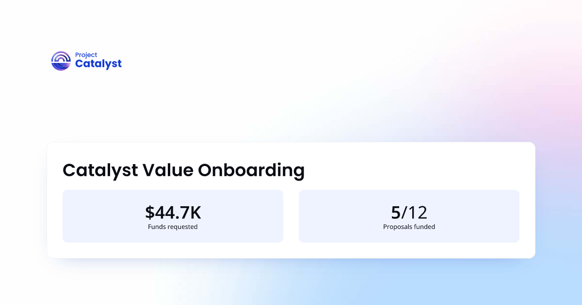 Catalyst Value Onboarding | Project Catalyst