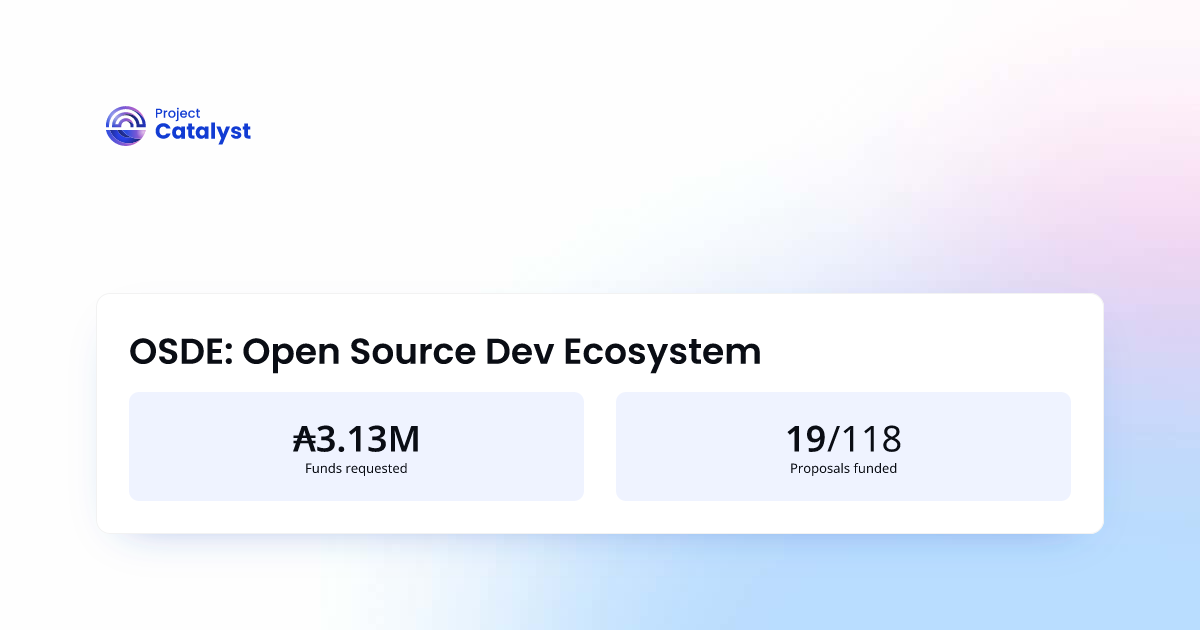 OSDE: Open Source Dev Ecosystem | Project Catalyst