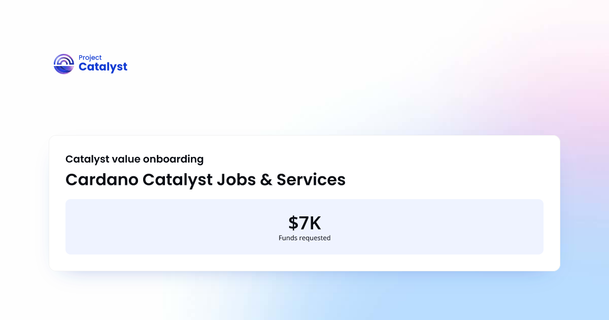Cardano Catalyst Jobs & Services