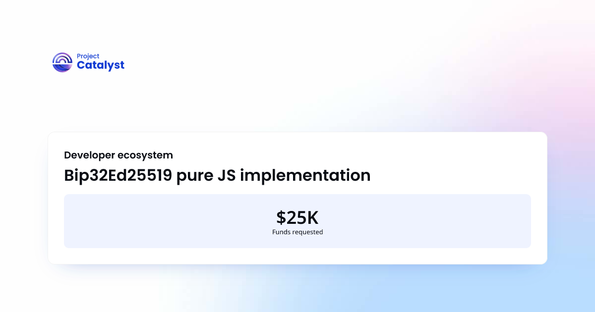 Bip32Ed25519 pure JS implementation