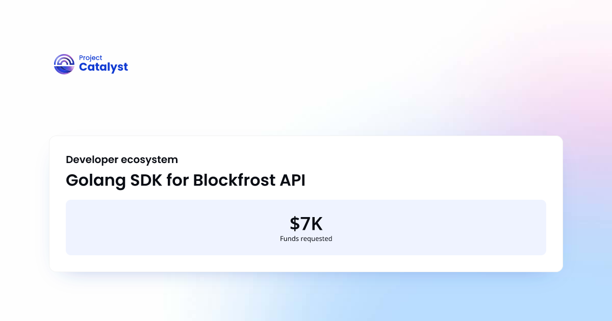 Golang SDK for Blockfrost API